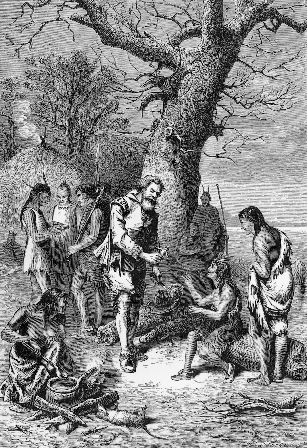 Primary Sources: Powhatan Exchanges Views with Captain John Smith, 1608