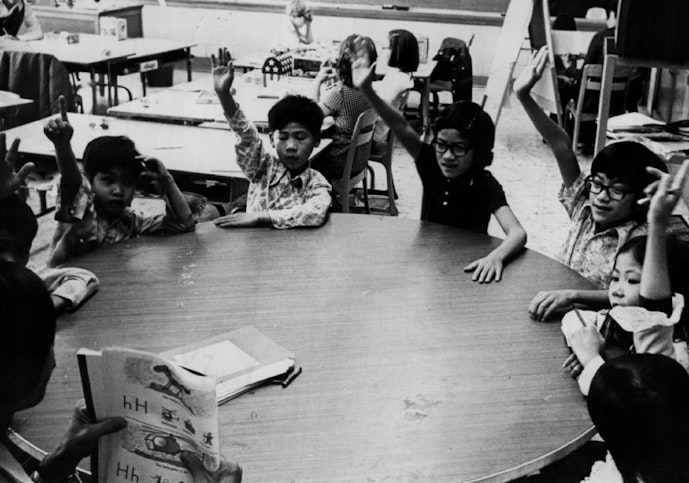 Time Machine (1975): Schools see some problems educating refugee children