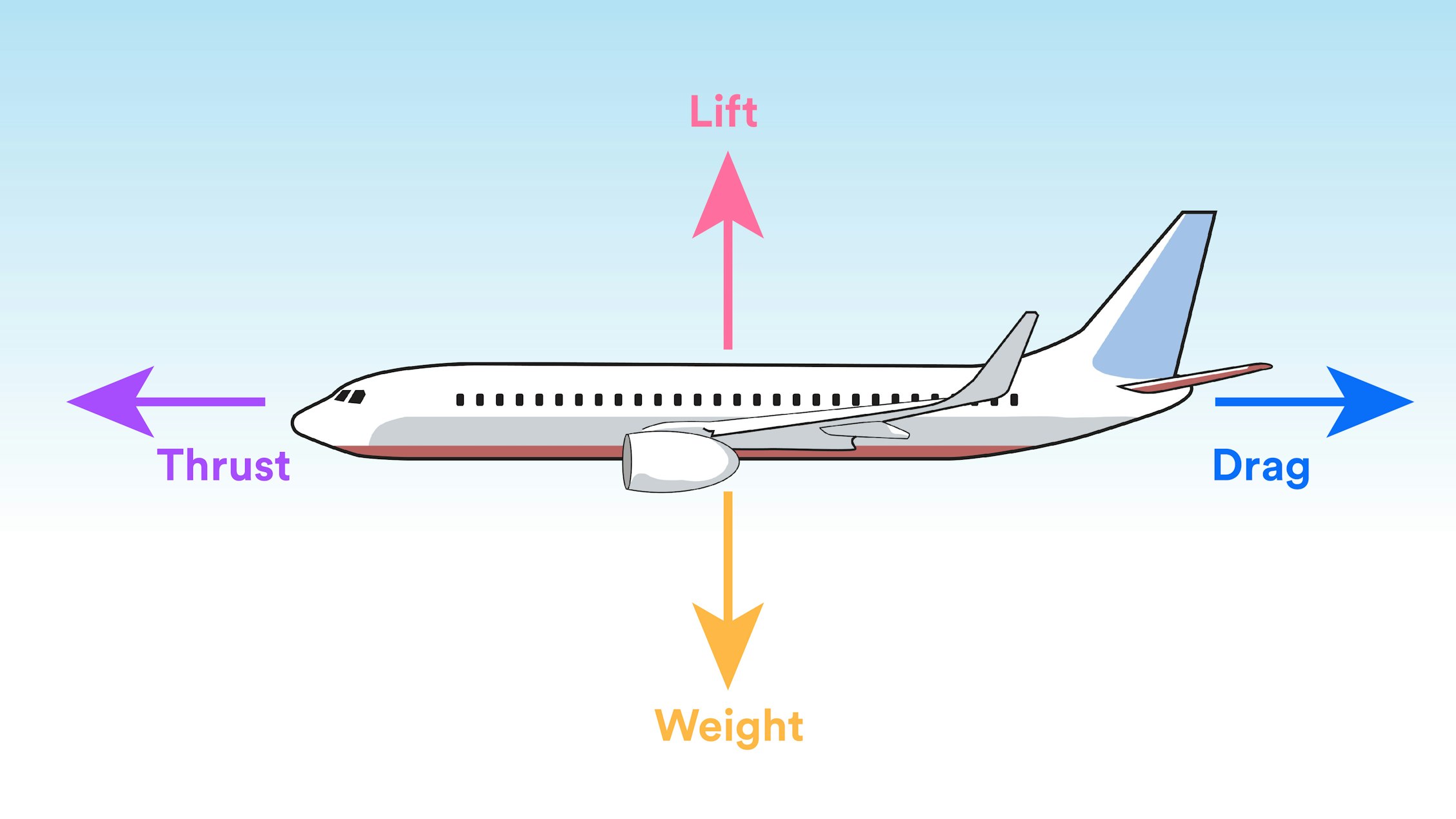 How forces act on a flying object
